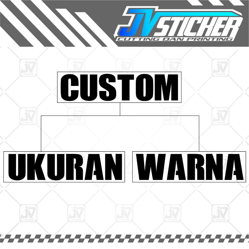 Jual stiker custom pejuang uk 1m x 12 cm putra jaya cutting sticker ...