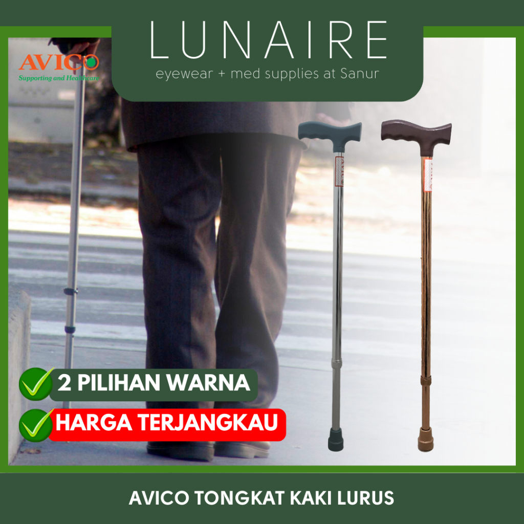 Jual Tongkat Kaki 1 AVICO Tongkat Lurus Aluminium Antikarat Alat Bantu ...