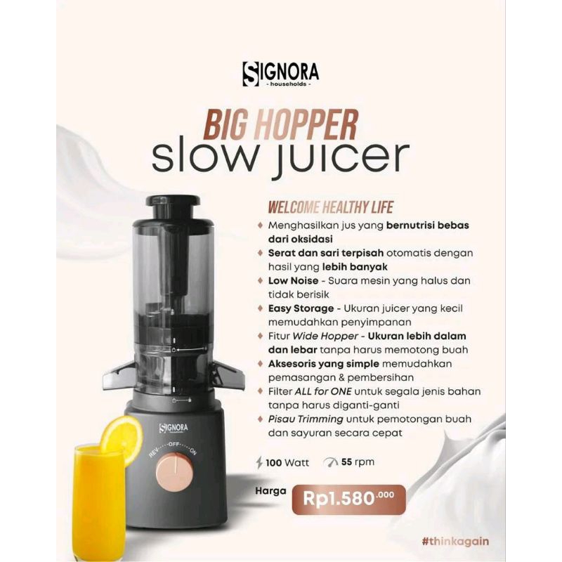 Jual Signora big hopper slow juicer | Shopee Indonesia