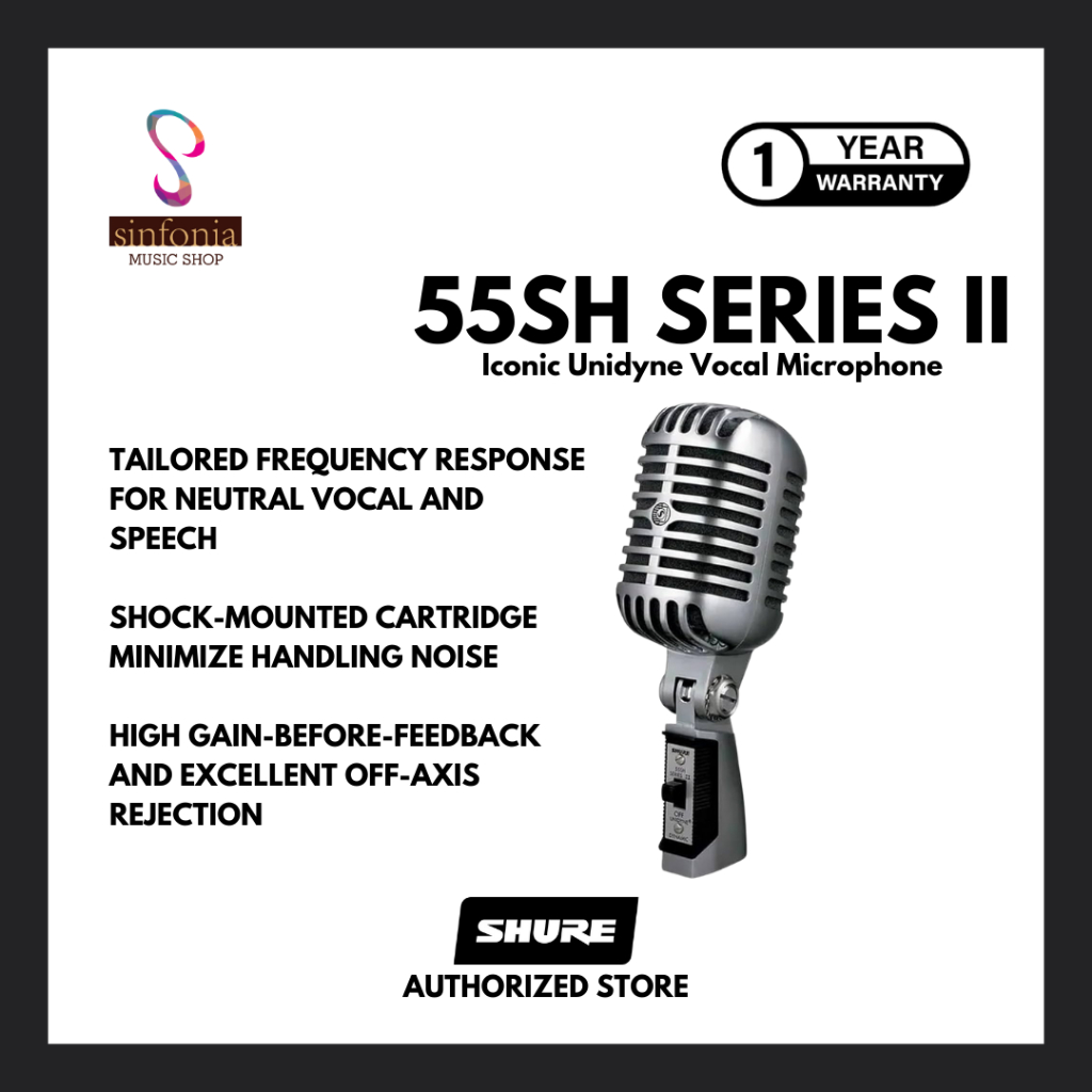 Jual SHURE 55SH SERIES II - Iconic Unidyne Vocal Microphone | Shopee ...