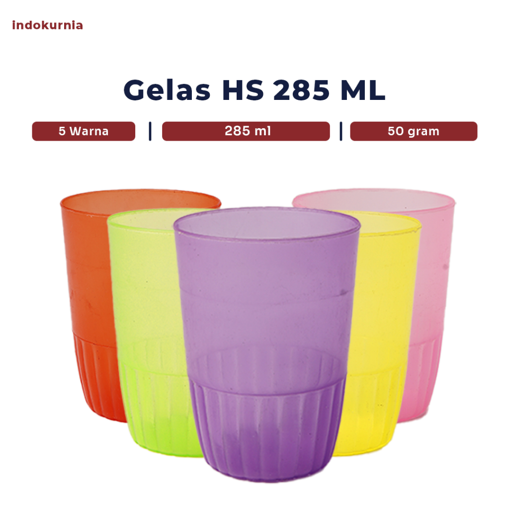 Jual Indokurnia Gelas HS 285 mL Ori | Shopee Indonesia