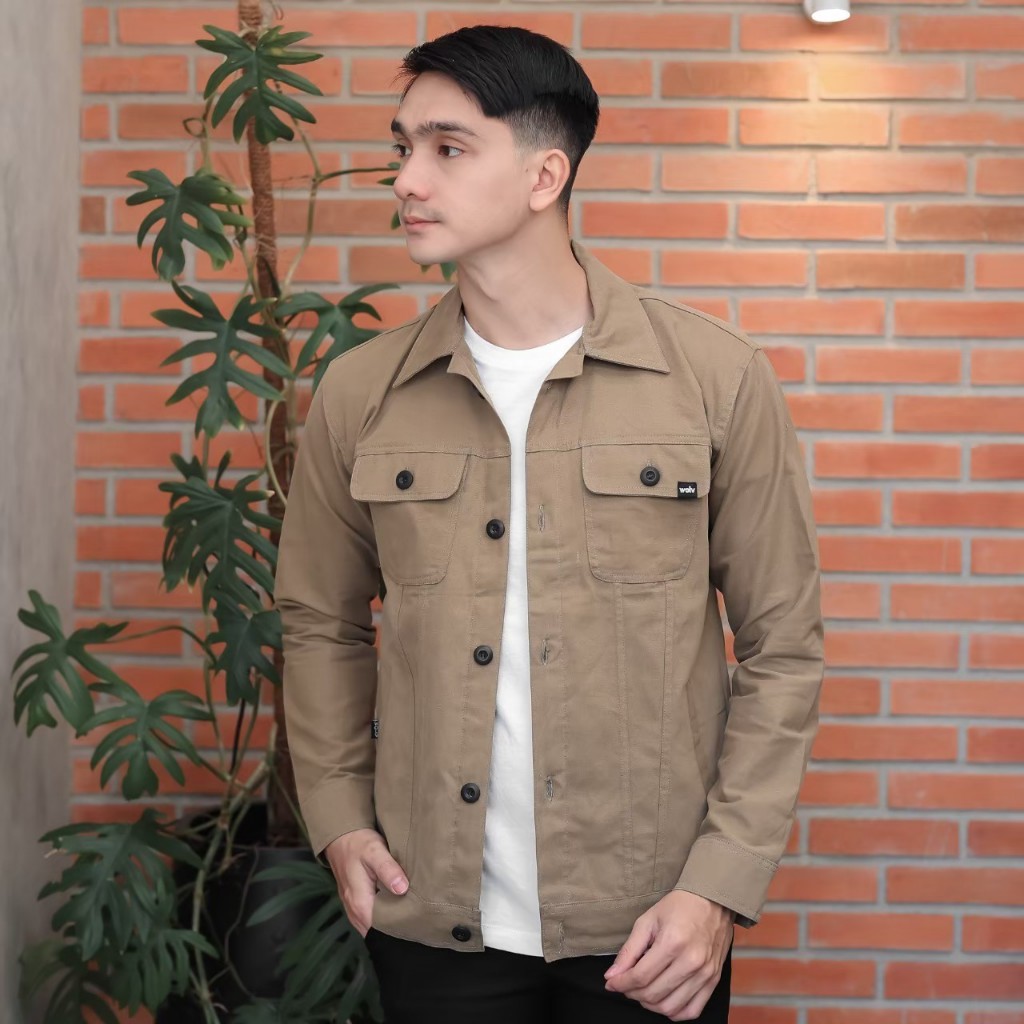 Jual Jaket Pria Canvas Model 4 Saku Branded Original WOLV / Jacket ...