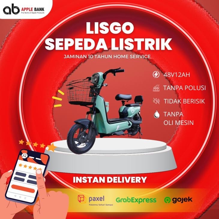 Jual Sepeda Listrik LISGO TUNIU 500W Garansi Resmi - Hijau | Shopee ...