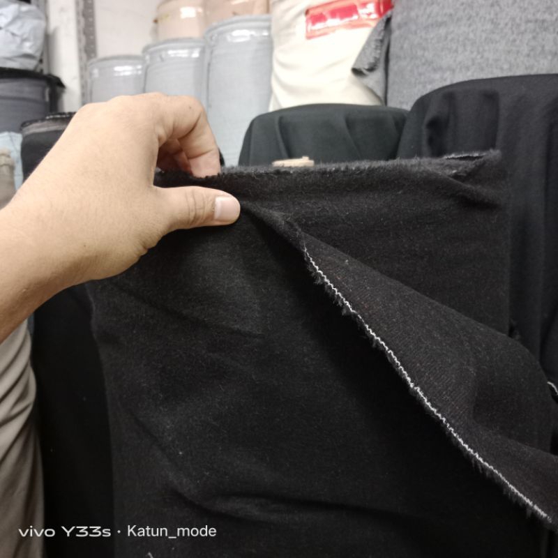Jual bahan kain laken warna hitam harga per (0.50 meter) | Shopee Indonesia