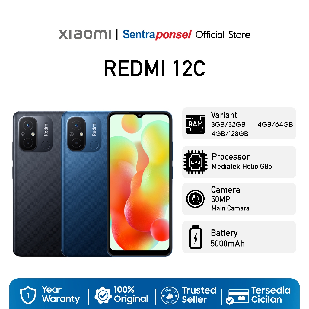 Jual Handphone Redmi 12C 4G | Shopee Indonesia