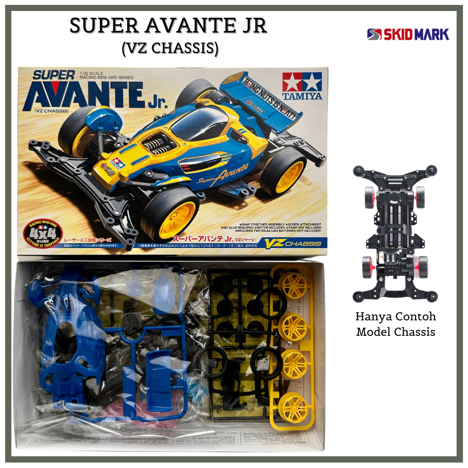 Jual Mobil Rakit Tamiya Mini 4WD - Super Avante Jr VZ Chassis (ORIGINAL ...