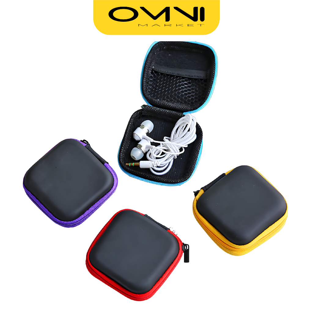 Jual Dompet Headset Koin Petak Pouch Penyimpanan Charger Mini Case ...
