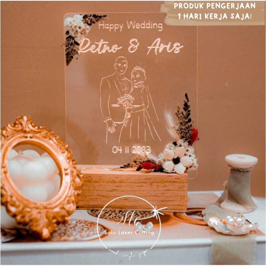 Jual Hampers Kado hadiah mini box Acrylic pajangan custom leterring ...