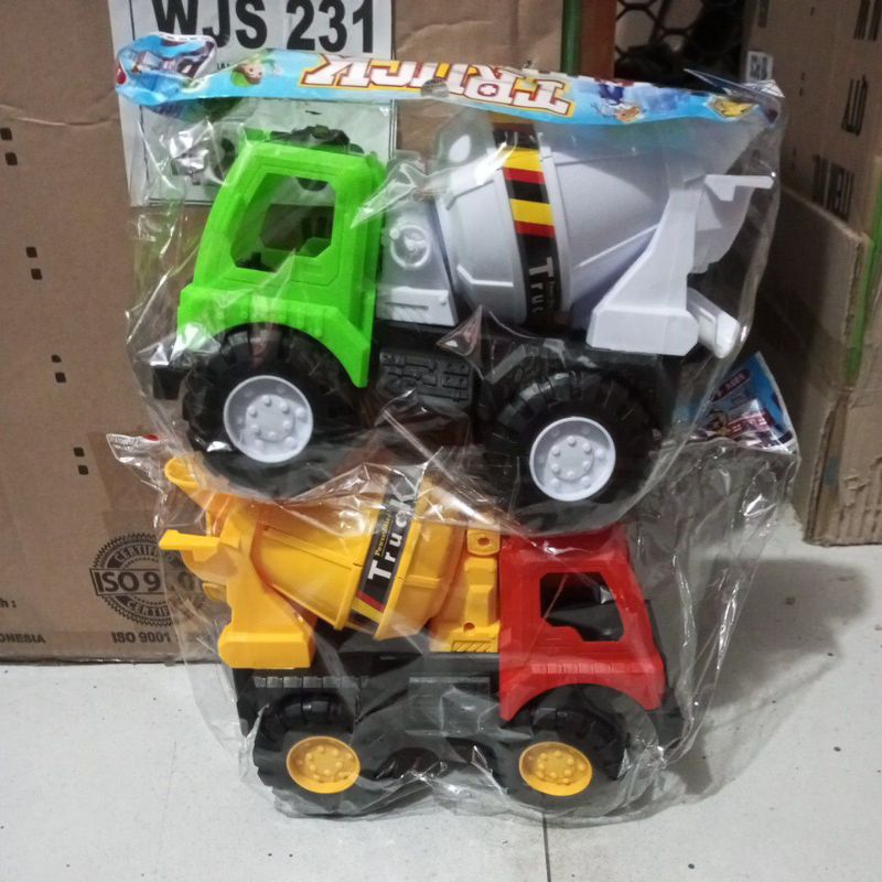 Jual Mainan mobil truk molen pengaduk semen mini AK 86 | Shopee Indonesia