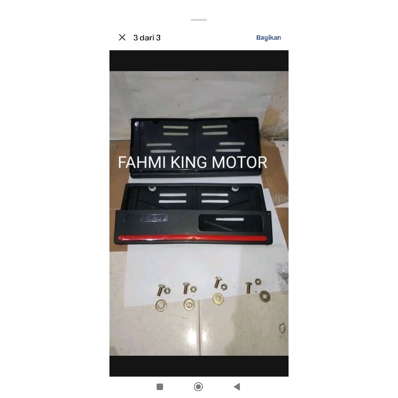 Jual FRAME CASING WADAH TEMPAT PLAT NOPOL NOMOR SET BAUT RING MUR NYA ...
