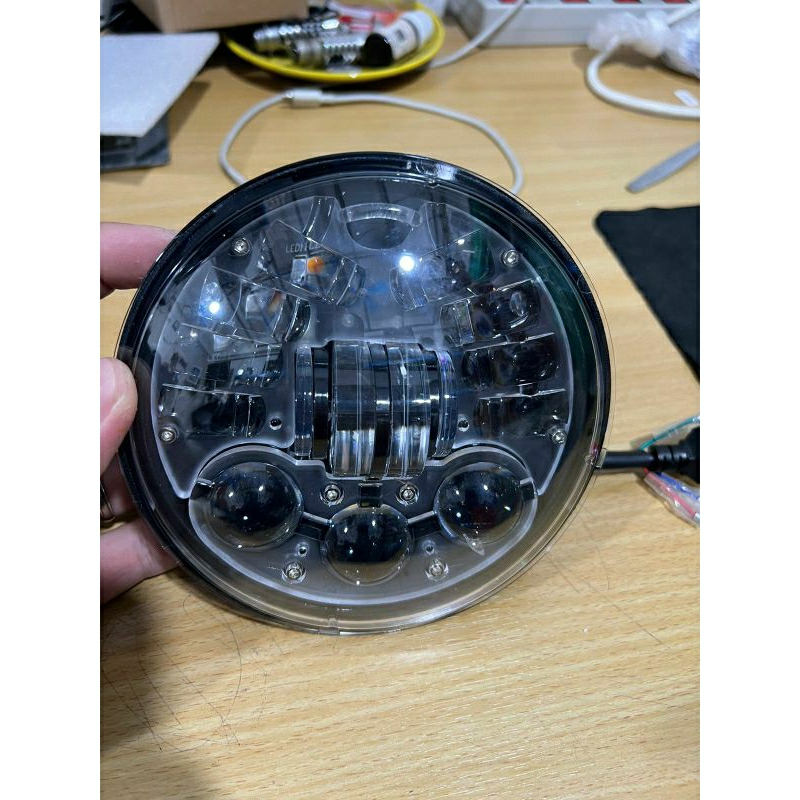 Jual Lampu 16 LED 5'75 INCHI SENJA BIRU dan putih DUS HITAM SET SEIN ...