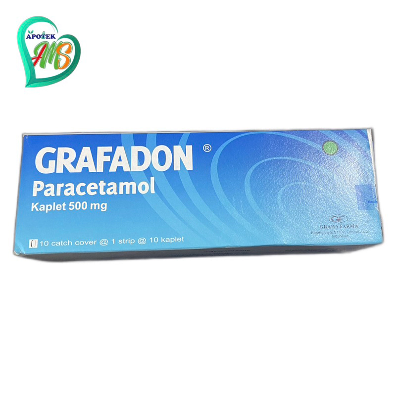 Jual GRAFADON PARACETAMOL 500 MG PER STRIP ISI 10 KAPLET | Sakit Kepala ...