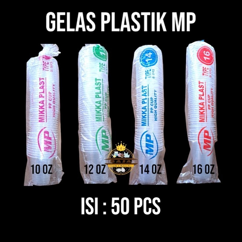 Jual Gelas Plastik MP / Cup Plastik Bening / Gelas Pop Ice Bening Mikka Plast (MP) | Shopee ...