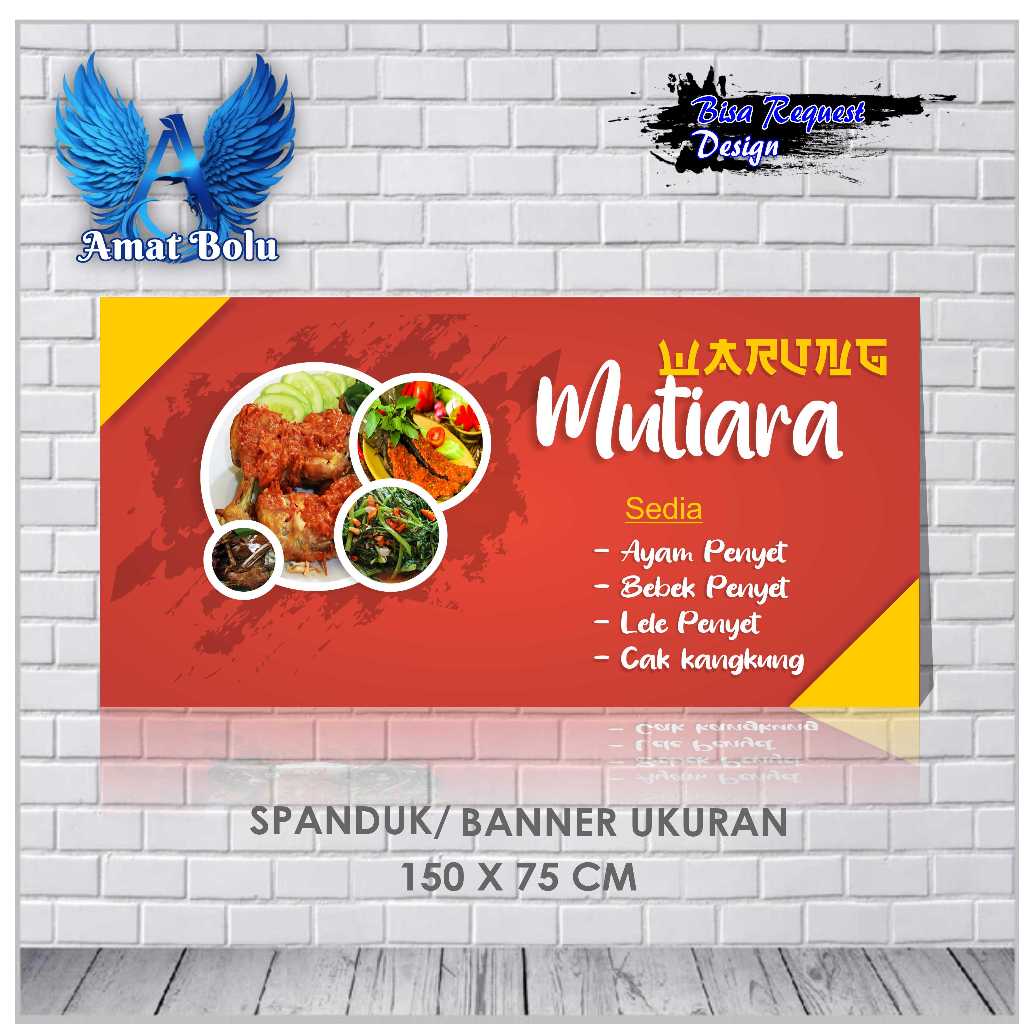 Jual BANNER MMT SPANDUK WARUNG SEDIA AYAM PENYET,BEBEK PENYET,LELE ...