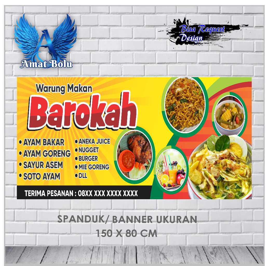Jual BANNER MMT SPANDUK WARUNG SEDIA UKURAN 150X80 BISA REQUEST ...