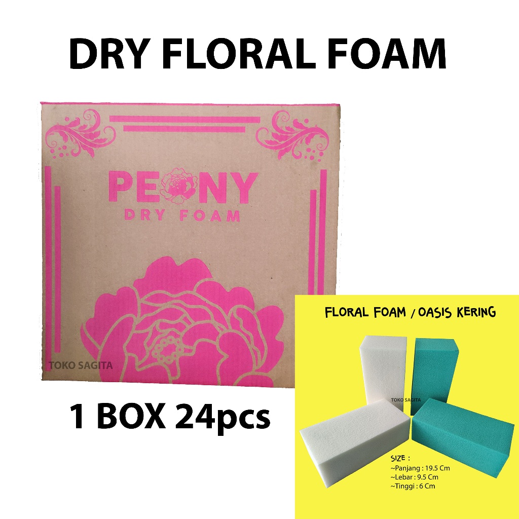 Jual Oasis kering 1 box DRY FLORAL FOAM busa bunga plastik artificial ...