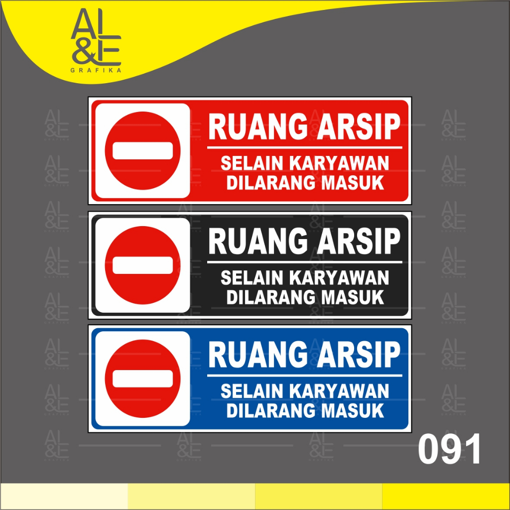 Jual 091 - STIKER RUANG ARSIP - VINYL STIKER RITRAMA INDOOR | Shopee ...