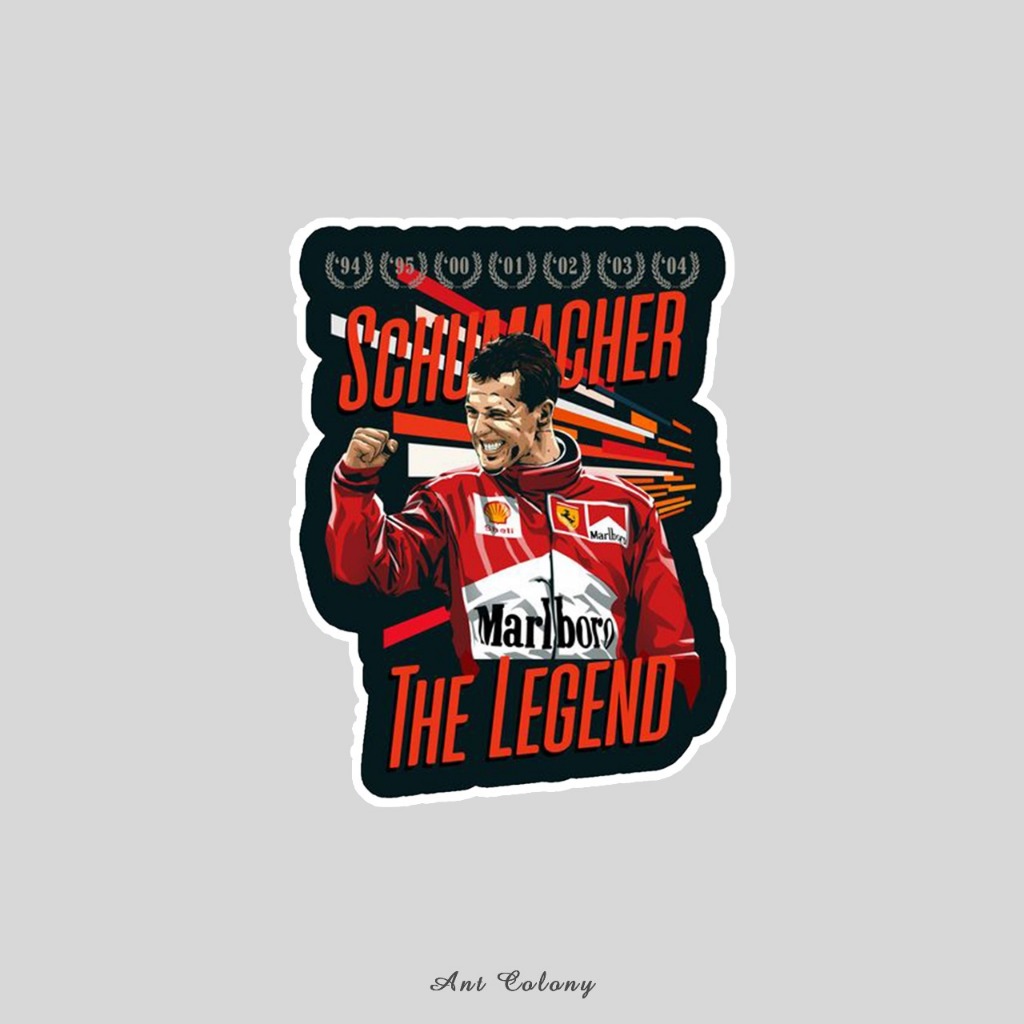 Jual Stiker Formula F1 Sticker Vinyl Doff Laminasi | Schumacher The ...