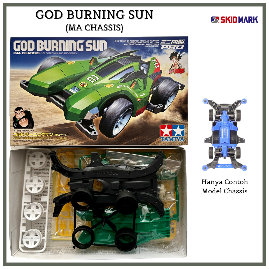Jual Mobil Rakit Tamiya Mini 4WD - God Burning Sun MA Chassis (ORIGINAL ...