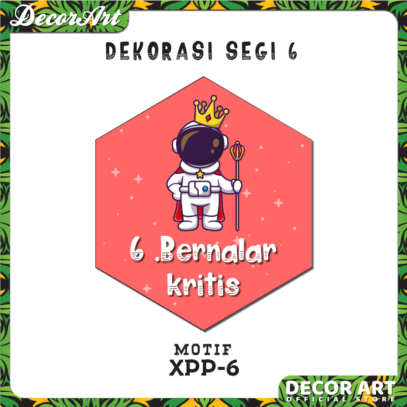 Jual DecorArt - Dekorasi Kelas Hiasan Dinding Segi 6 Hexagonal Tema Profil Pelajar Pancasila ...