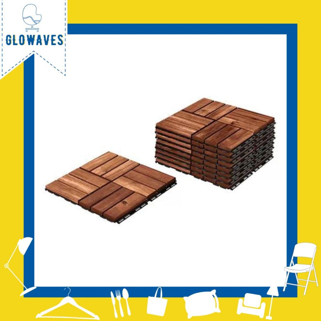 Jual RUNNEN Dek Lantai untuk Luar Ruang 0,81 m2 (9 buah) / Dek Lantai ...