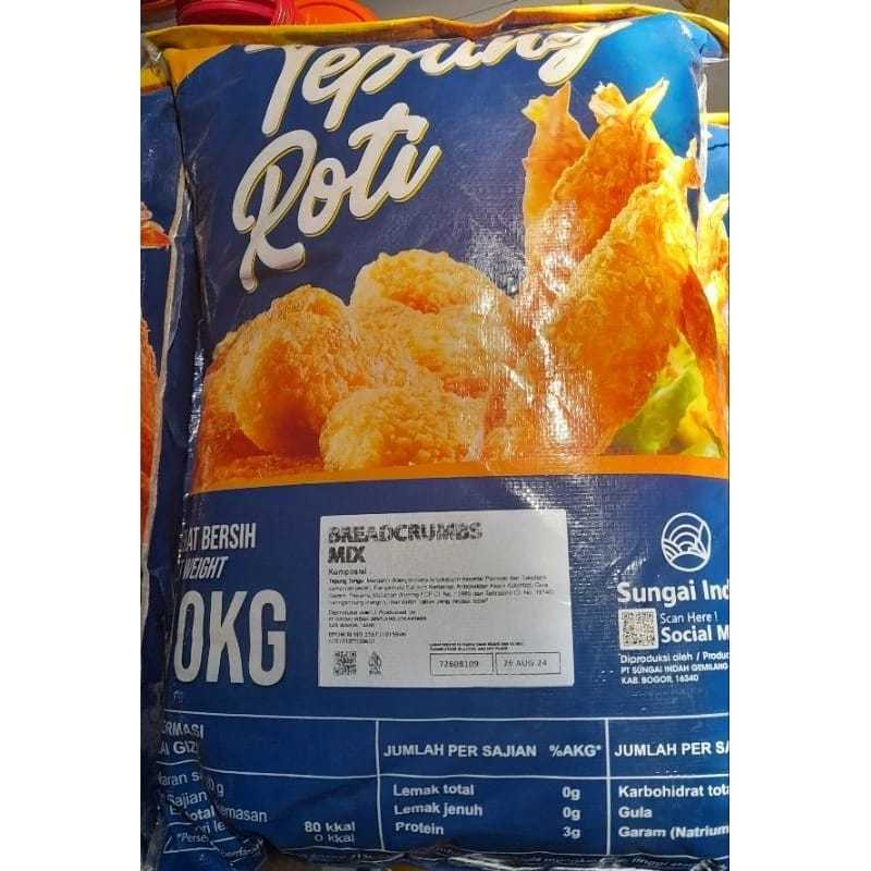 Jual 10KG TEPUNG PANIR TEPUNG ROTI MIX BREADCRUMB INTIRASAKU | Shopee ...