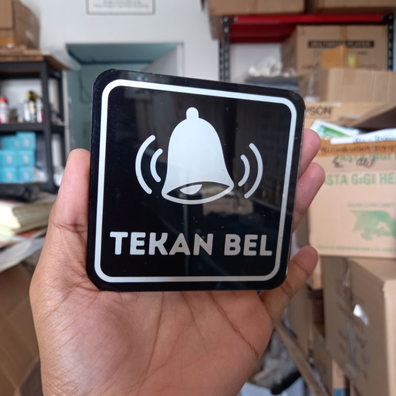 Jual Sign akrilik tekan bel 10x10 cm | Shopee Indonesia