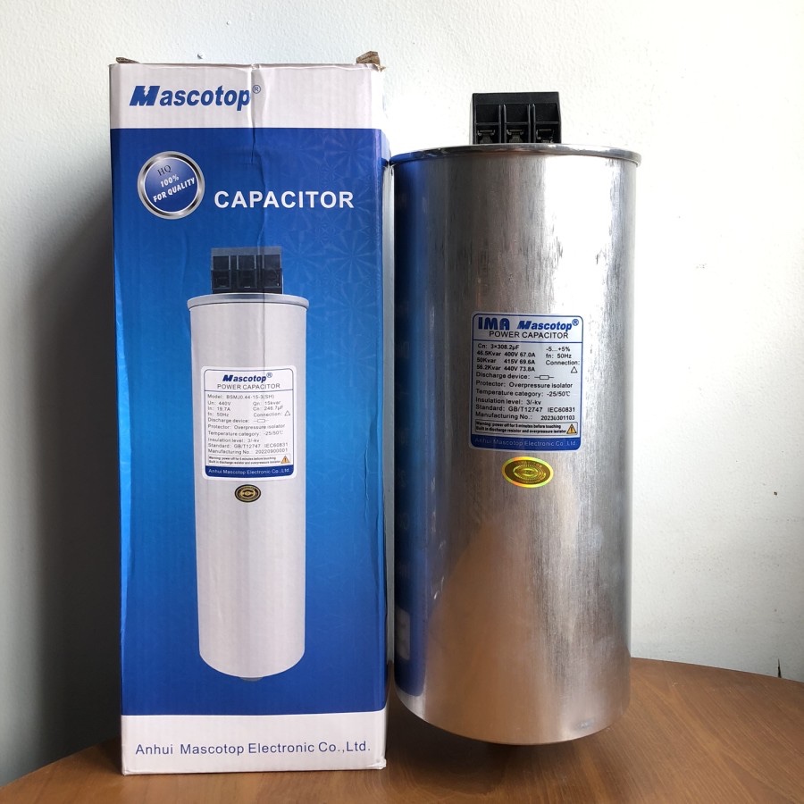 Jual Capacitor 50KVar Kapasitor Bank 50KVar 415V 69.6A IMA Mascotop ...
