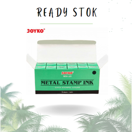 Jual TINTA STEMPEL INK LOGAM / NOMERATOR / STAMP / JOYKO / MSI-10 HITAM ...