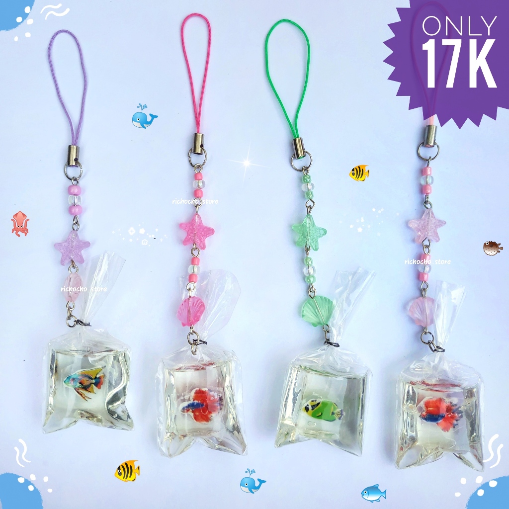 Jual Keychain Keyring Fish Ocean Edition / Gantungan Kunci Tas HP ...