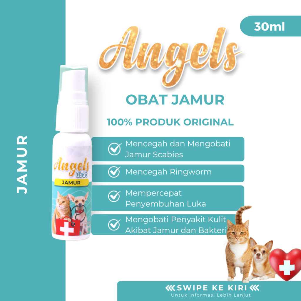 Jual Angels Spray Obat Jamur Kucing Dan Anjing 30ml | Shopee Indonesia