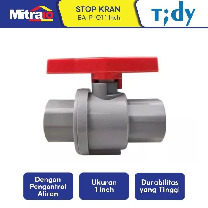 Jual Stop Kran PVC 1 Inch BA-P-01 - Tidy | Shopee Indonesia