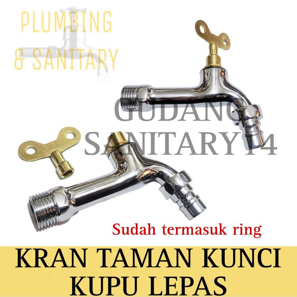 Jual Kran taman kunci kupu lepas 1/2 inch kran air taman kunci lepas ...