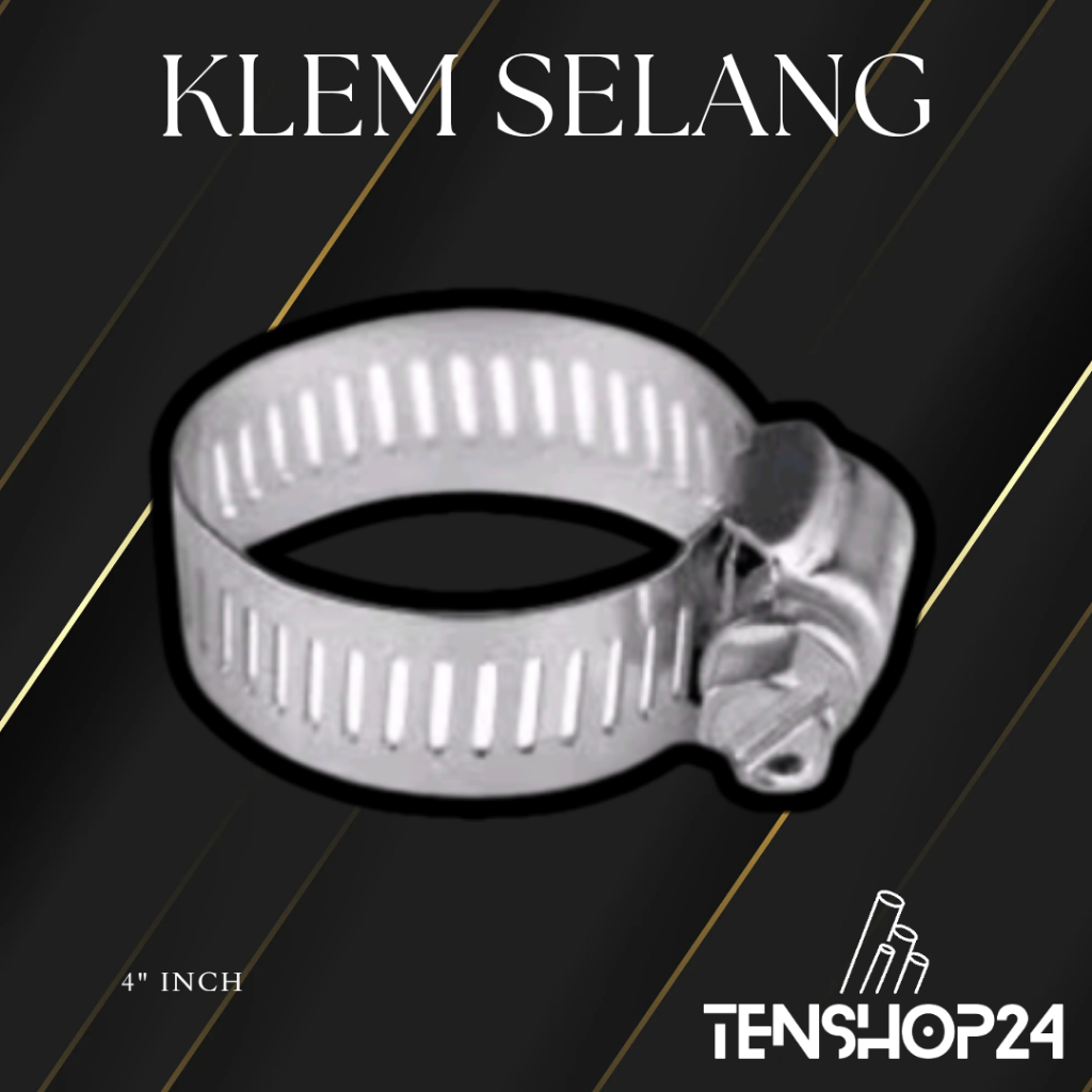 Jual Klem Selang 4" Inch Hose Clamp Pengencang Pengikat Selang Air ...