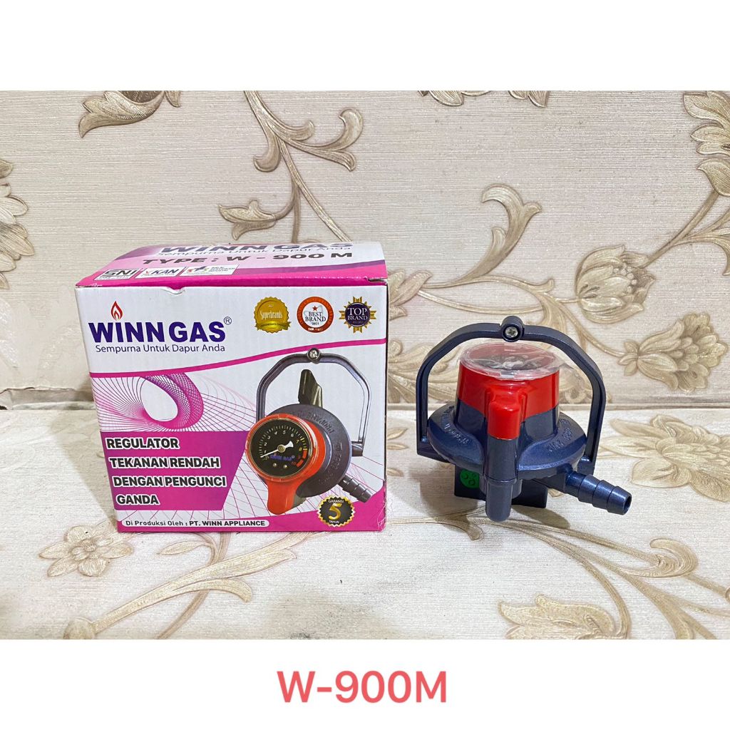 Jual Regulator Winn Gas W-900M Dengan Penguncian Ganda dan Ada Meter | Shopee Indonesia