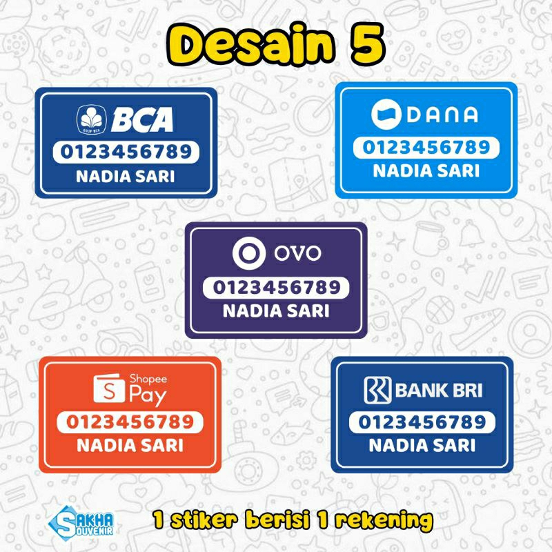 Jual Stiker Whatsapp Rekening Bank dan E-wallet | Shopee Indonesia