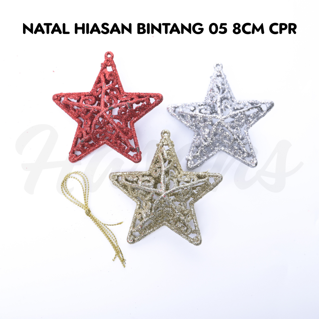 Jual [1 Bks] Bintang Hiasan Akesoris Natal / Ornamen Natal / Dekorasi ...