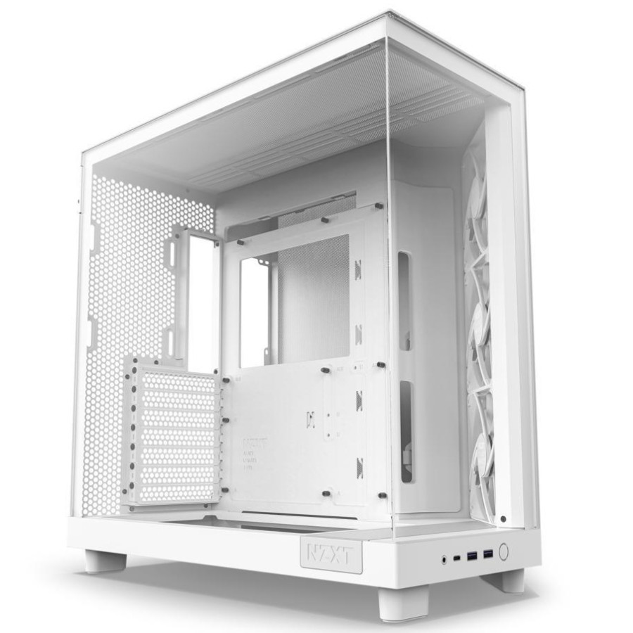 Jual NZXT H6 FLOW MATTE WHITE ATX MID TOWER PC CASE CASING GAMING ...
