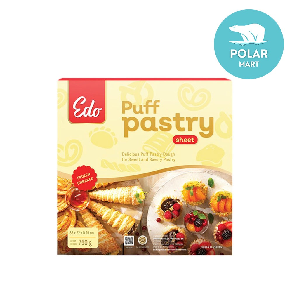 Jual Edo Puff Pastry Sheet 750 Gram (FROZEN FOOD BANDUNG) | Shopee ...