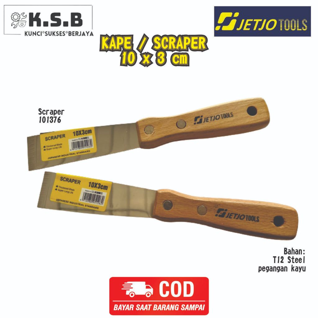 Jual (101376) Kape / scraper 10 x 3 cm JETJO TOOLS / lakoni pro ...