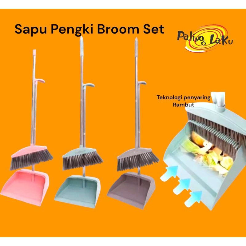 Jual Sapu 2 in 1 Pengki Set - Broom Set Sapu Viral | Shopee Indonesia