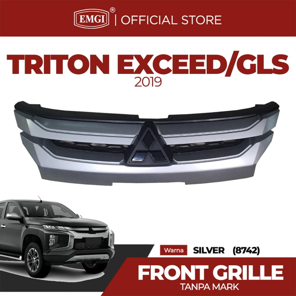 Jual EMGI - Front Grille Triton 2019 Silver | Shopee Indonesia