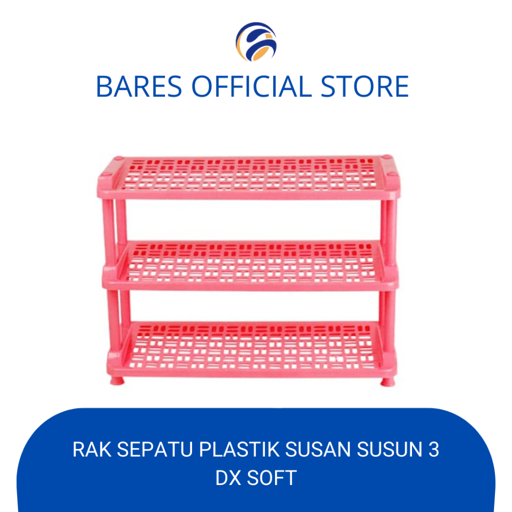 Jual Rak Sepatu Plastik SUSAN Susun 3 DX SOFT | Shopee Indonesia