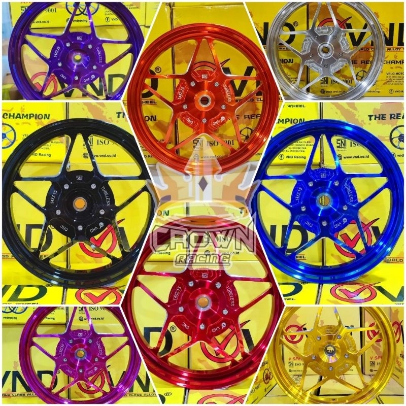 Jual Velg VND Vspeed V Speed V-Speed Bintang Gen2 V2 Ring 14 Beat / Scoopy / Genio / Spacy ...