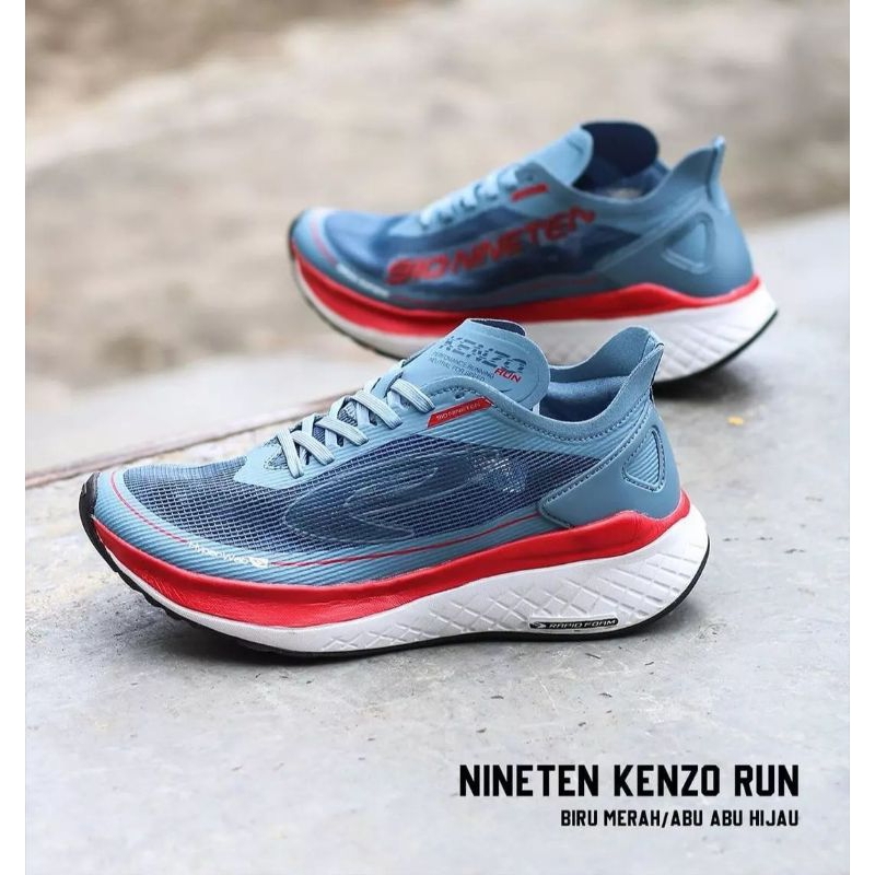 Jual 910 Nineten Original KENZO RUN - Biru/Merah/Putih, Sepatu Lari ...