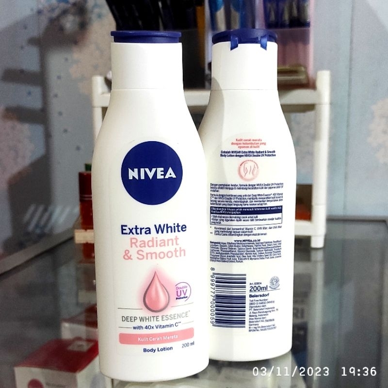 Jual Nivea Extra White Radiant & Smooth Body Lotion 200ml Deep White ...