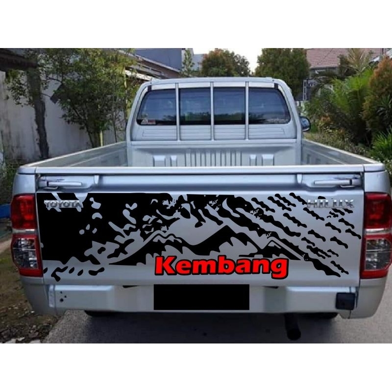Jual CUTTING STICKER PINTU BELAKANG MOBIL HILUX RANGER TRITON DMAX ...
