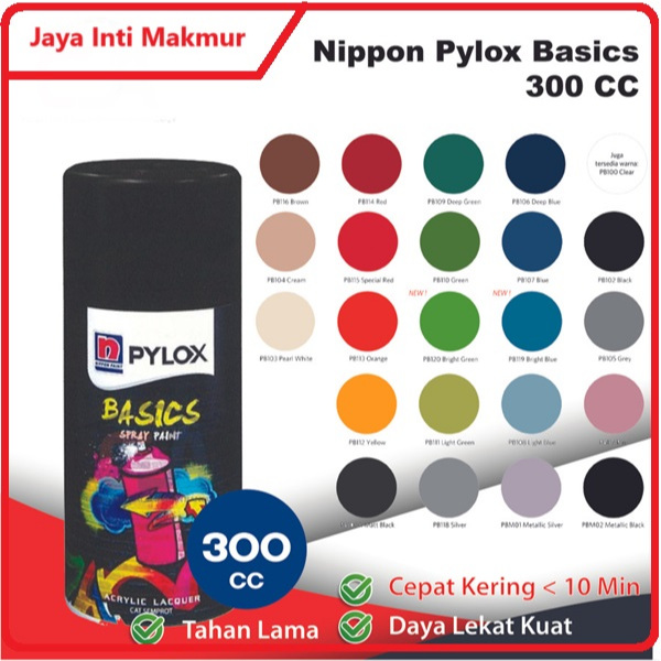 Jual Pylox Basics Cat Semprot Spray Nippon Paint Basics Pyloc Pilox Pilok | Shopee Indonesia