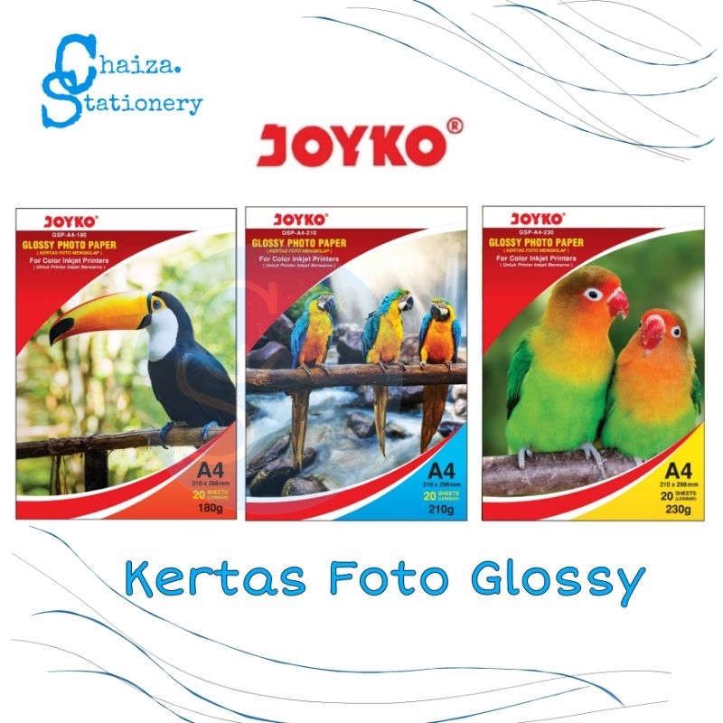 Jual KERTAS FOTO/GLOSSY PHOTO PAPER/JOYKO GSP-A4/180g/210g/230g | Shopee Indonesia