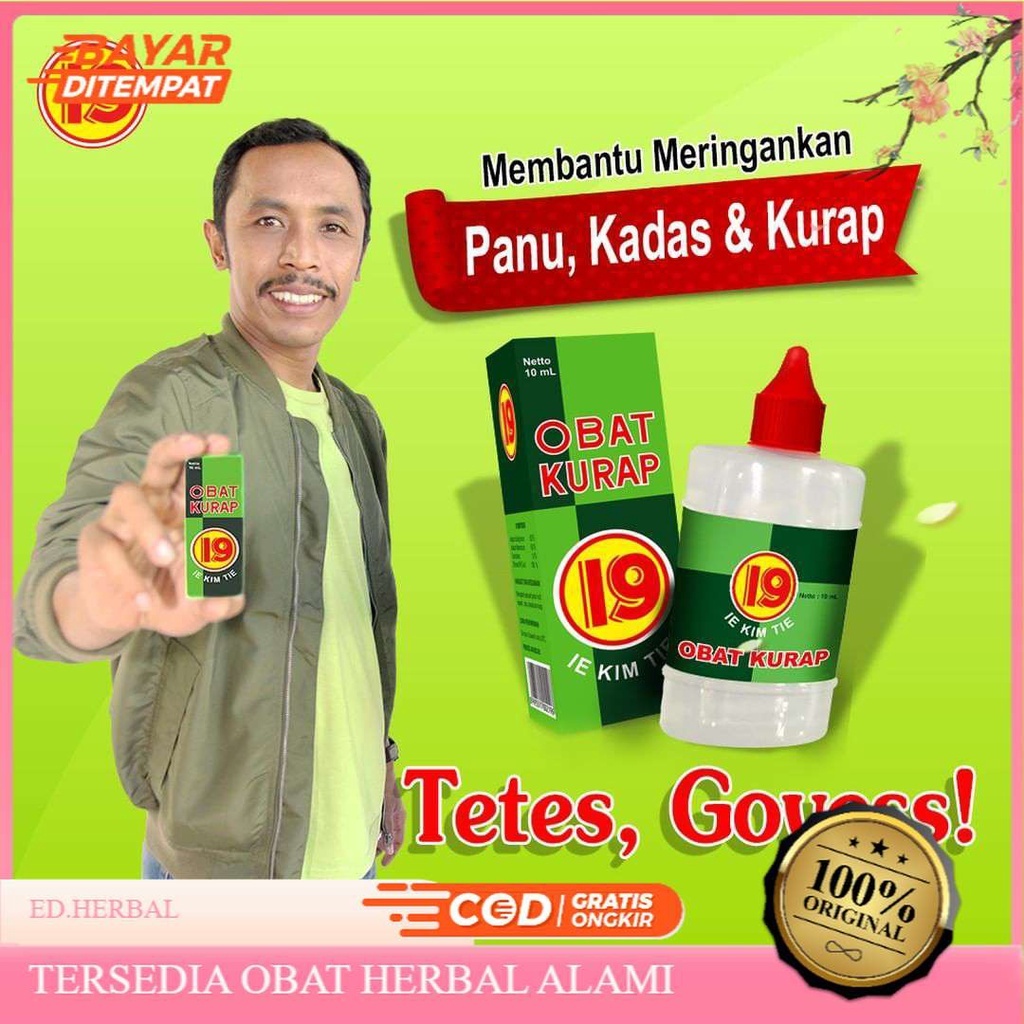 Jual Obat Kurap Cap 19 Box Obat Kulit Kadas Kurap Panu Kutu Air | Obat ...